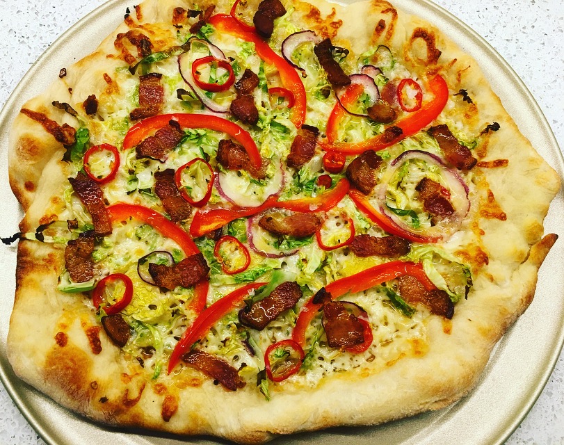 Smoky Sprouts Pizza - Never Not Hungry