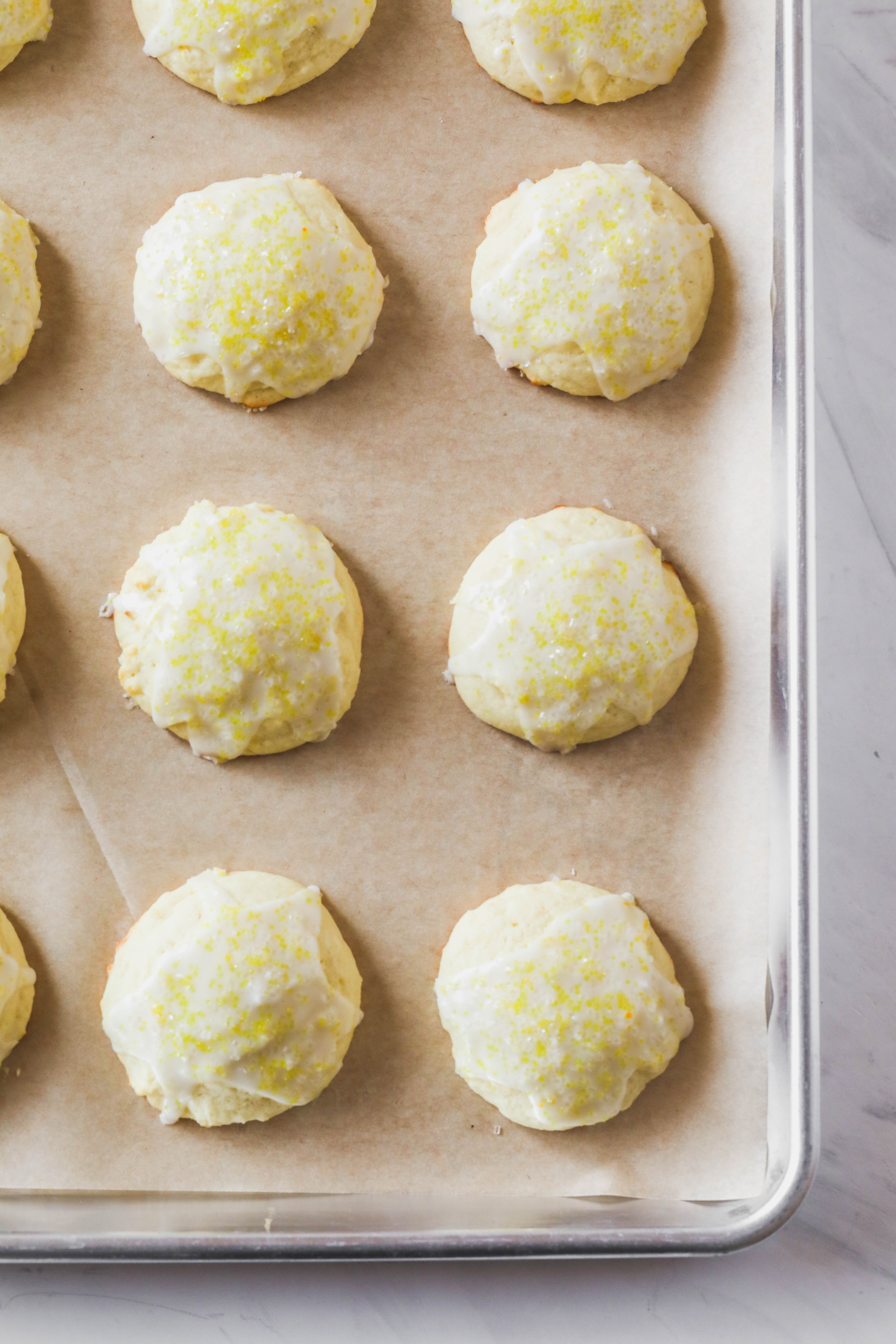 Lemon-Ricotta Cookies with Lemon Glaze - Never Not Hungry