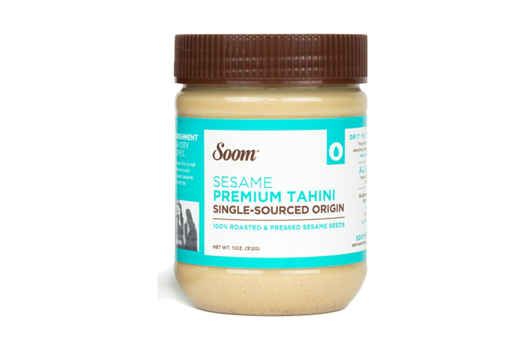 Soom Foods Pure Ground Sesame Tahini Paste 11oz (2 Pack) - Never Not Hungry