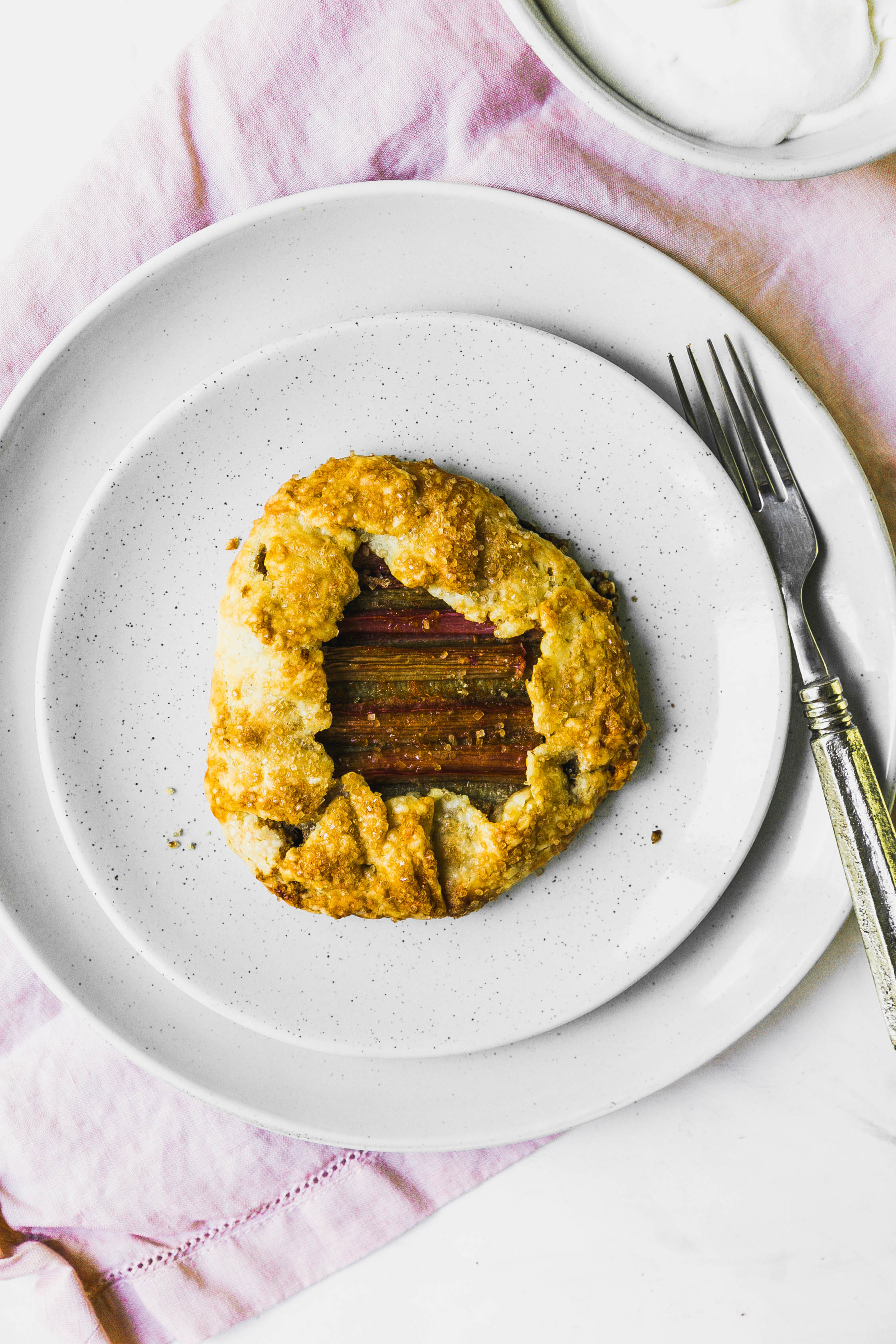 Rhubarb-Orange Galettes with Hazelnut Frangipane - Never Not Hungry
